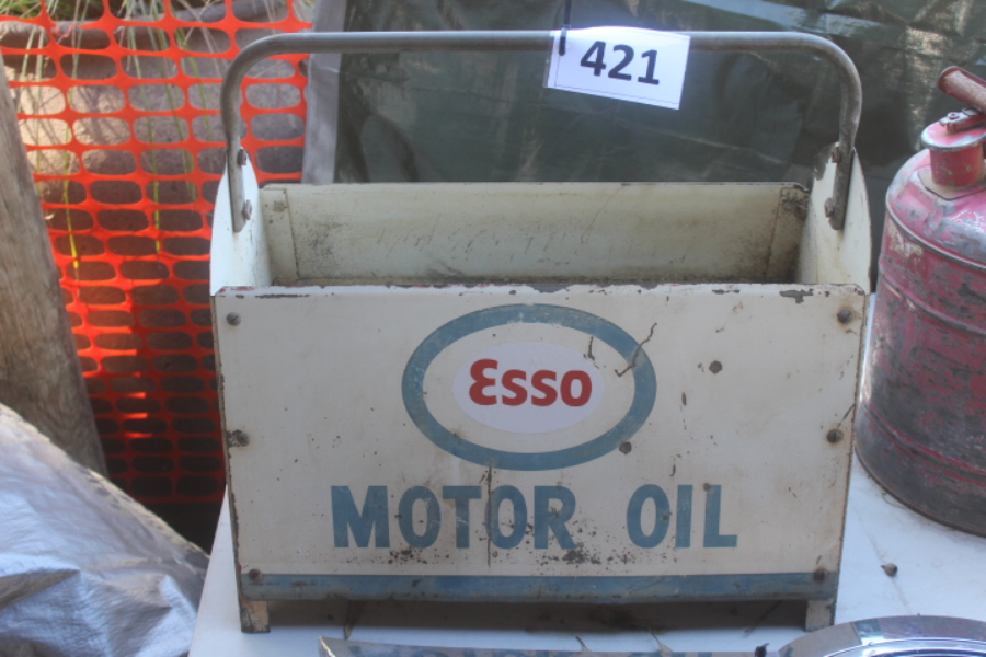 Lot 421 - Vintage Esso Motor Oil Bottle Rack | AuctionsPlus