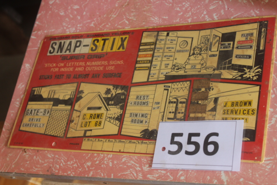 Lot 556 - Snap Stix Sign | AuctionsPlus