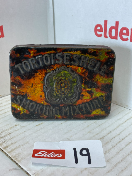 Lot 19 - Tortoise Shell Smoking Mixture Tin | AuctionsPlus