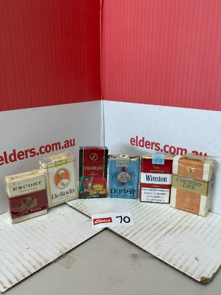 Lot 70 - 6 x Assorted Cigarette Boxes (5 full) | AuctionsPlus