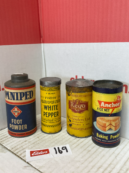 Lot 169 - Omniped Foot Powder, McKenzies White Pepper, Rego White ...