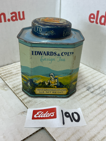 Lot 190 - Edwards & Co Ltd Ensign Tea 1/4lb tin | AuctionsPlus