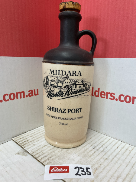 Lot 235 - Mildara Shiraz Port 750ml Pottery | AuctionsPlus