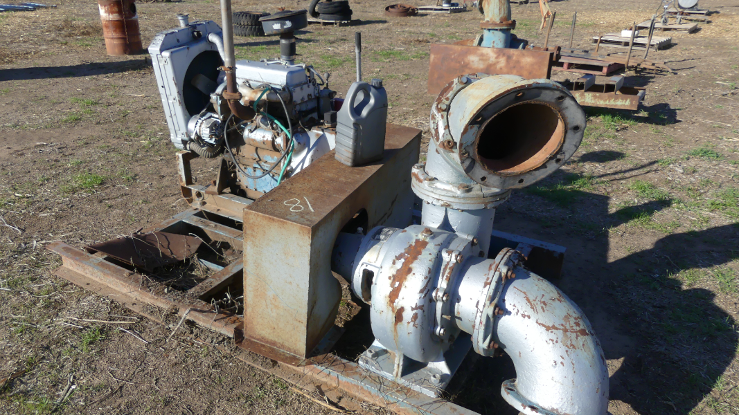 Lot 81 - Mixed Flow pump with Deisel engine (not going) | AuctionsPlus