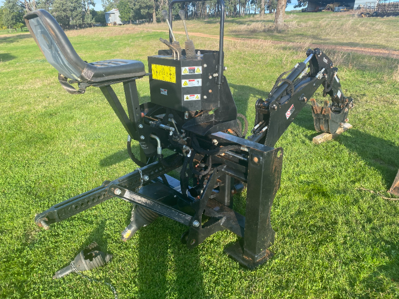 Lot 84 - 3 Point Linkage PTO Backhoe with attachments | AuctionsPlus