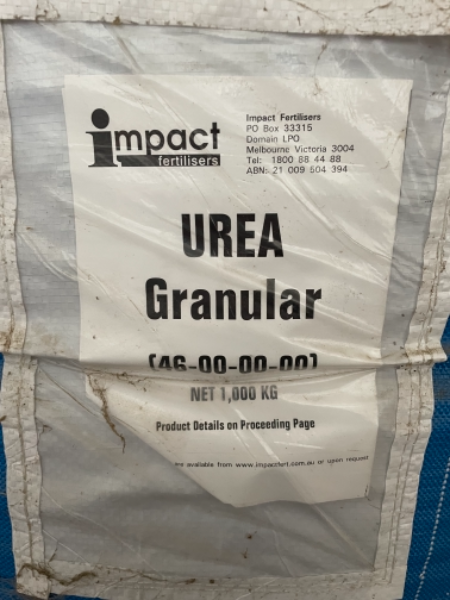 Lot 4 - 1 TONNE BULKA BAG OF GRANULAR UREA | AuctionsPlus