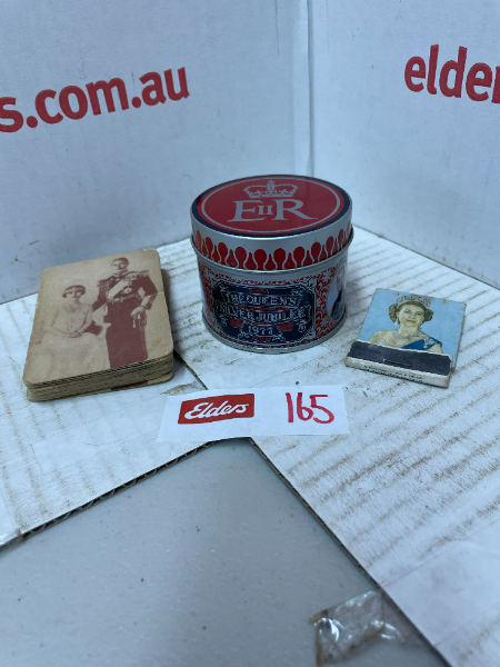 Lot 165 - Royalty cards, Matches & Matches tin. | AuctionsPlus