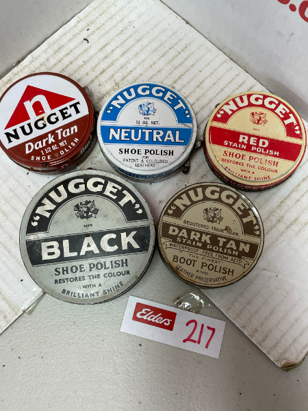 Lot 217 - 5x Nugget Shoe Polish tins | AuctionsPlus