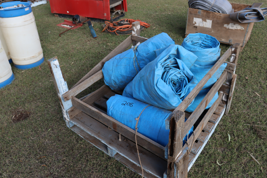 Lot 208 - 4 Cotton module tarps | AuctionsPlus