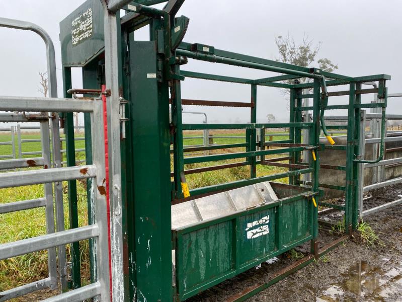 Lot 67 - Cattle Crush w/ Vet Gates & Head Bale | AuctionsPlus
