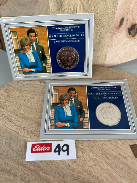 Lot 49 - 2x 1981 Silver Coin Commemorating the Marriage of the Prince ...