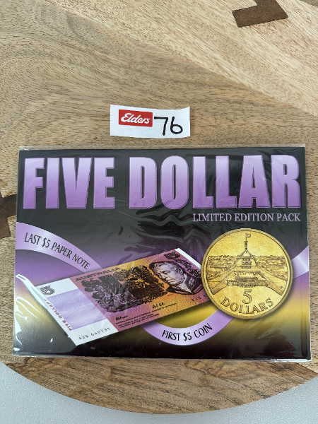 Lot 76 - UNOPENED Five Dollar Limited Edition Pack - Includes last $5 ...
