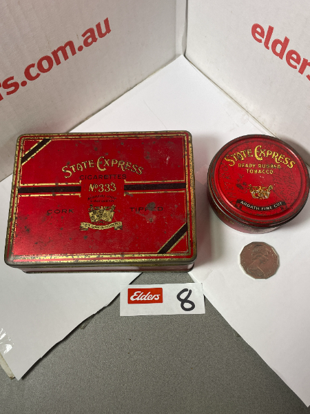 Lot 8 - State Express Cigarettes No 333 Cork Tipped 100pk Tin ...