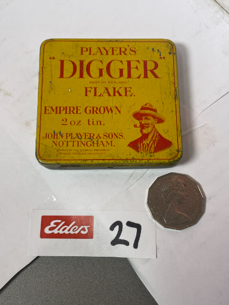 Lot 27 - Players 'Digger' Flake Empire Grown 2oz Tin. | AuctionsPlus