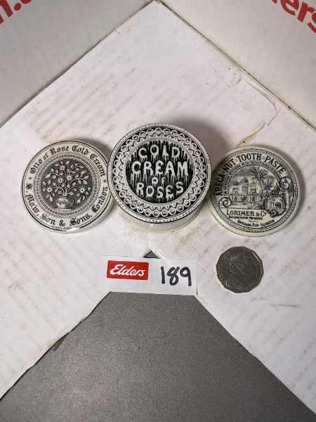 Lot 189 - Vintage Otto Of Rose Cold Cream Pot Lid | AuctionsPlus