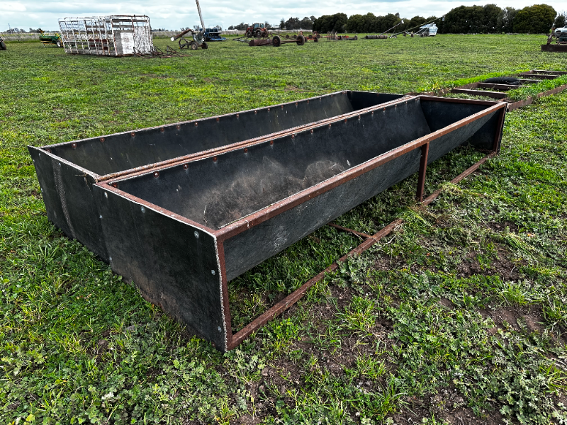 Lot 53 - 2x 4m x 1m Feed Troughs | AuctionsPlus