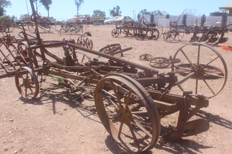 Lot 464 - Antique Horse Draw Furrow Plough | AuctionsPlus