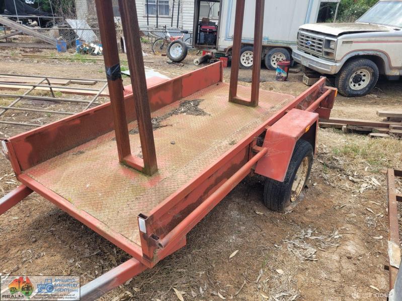 Lot 210 - Steel Frame Box Trailer (8ft x 4ft) with A-frame Cradle ...