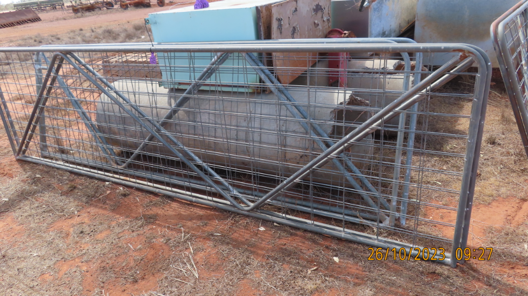 Lot 128 - Galvanised Mesh Gates | AuctionsPlus