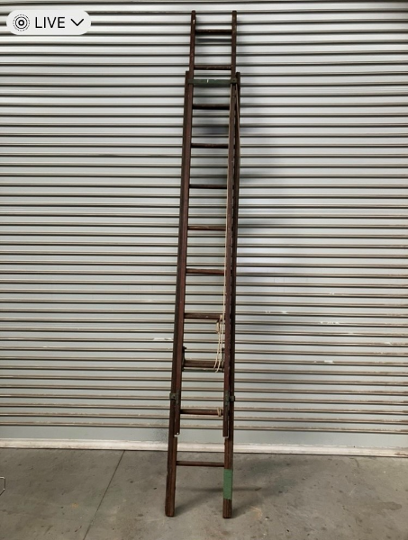 Lot 61 - Large Timber Extension Ladder | AuctionsPlus