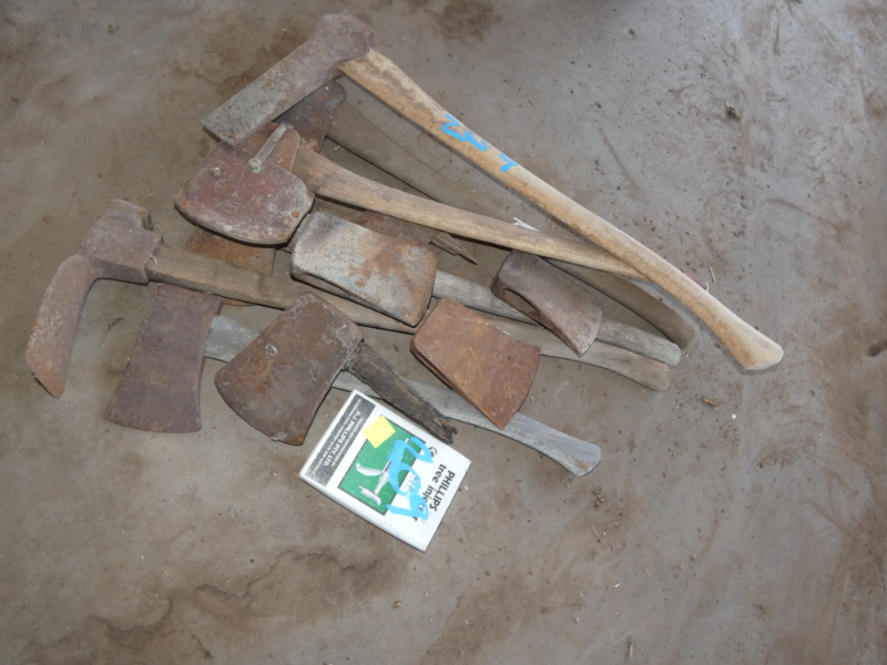 Lot 209 - Assorted Axes, Ads and Tree Injector Gun | AuctionsPlus