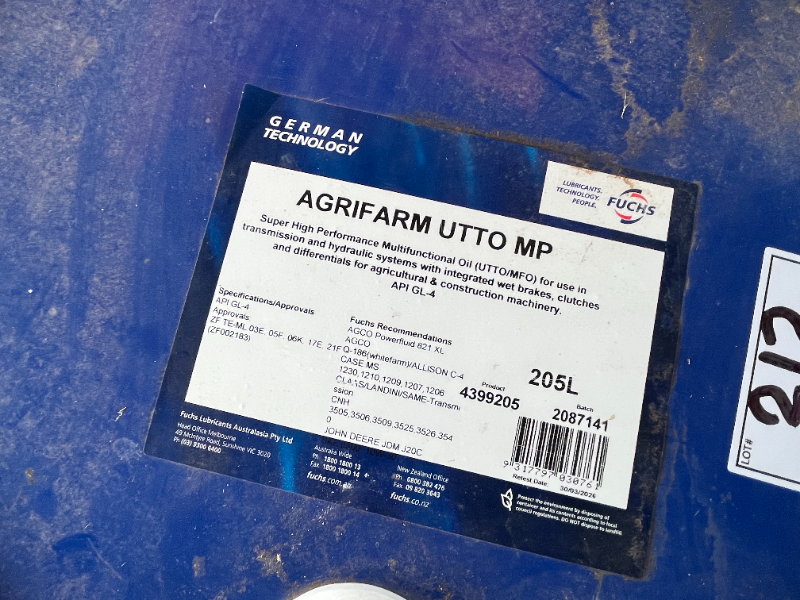 Lot 212 - Agrifarm UTTO MP, Super High Performance Multifunctional Oil ...