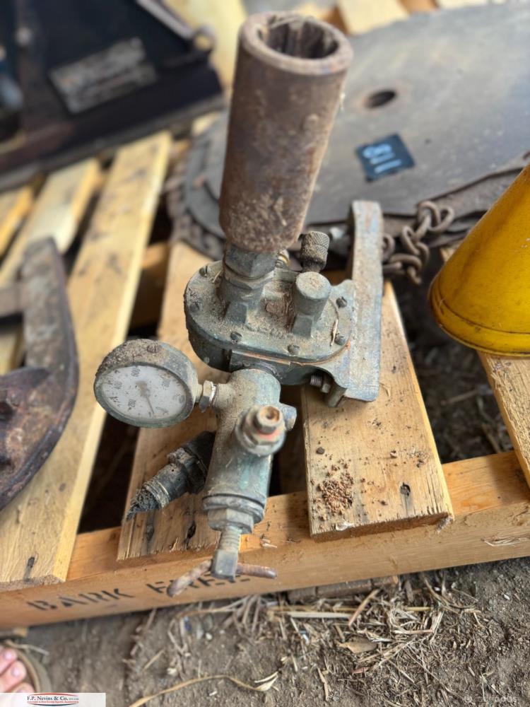Lot 118 - Swing Saw Blades, Funnel & Scrap PTO Pump | AuctionsPlus