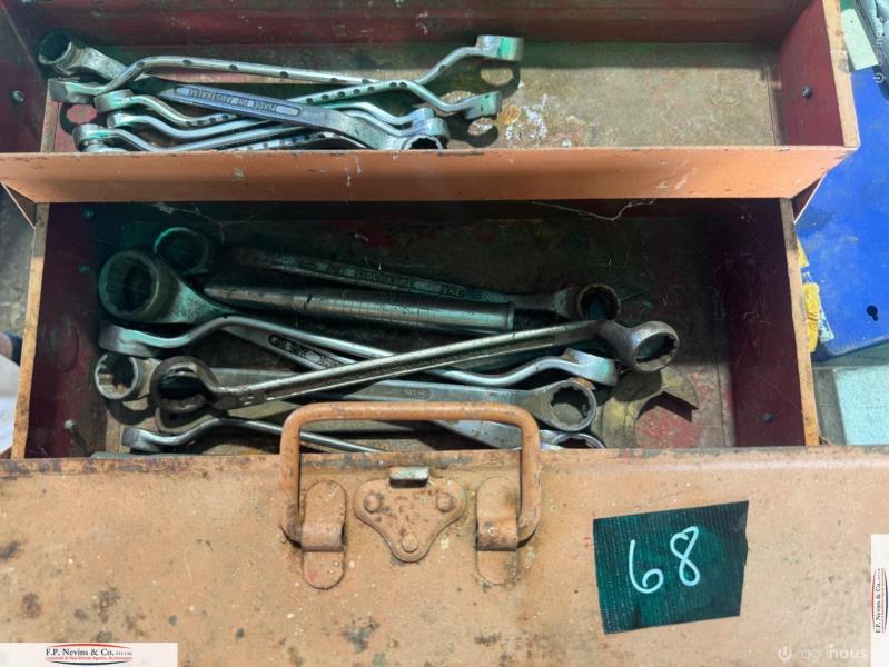 Lot 68 - Orange & Tan Tool Boxes Both with Various Tools | AuctionsPlus