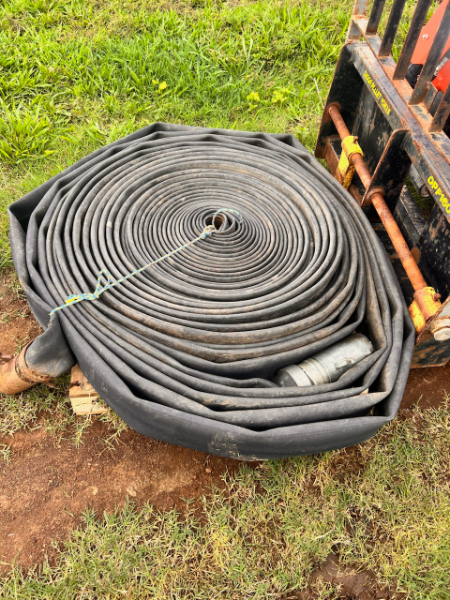 Lot 185 - 4 Inch Soft Irrigation Hose ( Black ), 90 Mtrs | AuctionsPlus