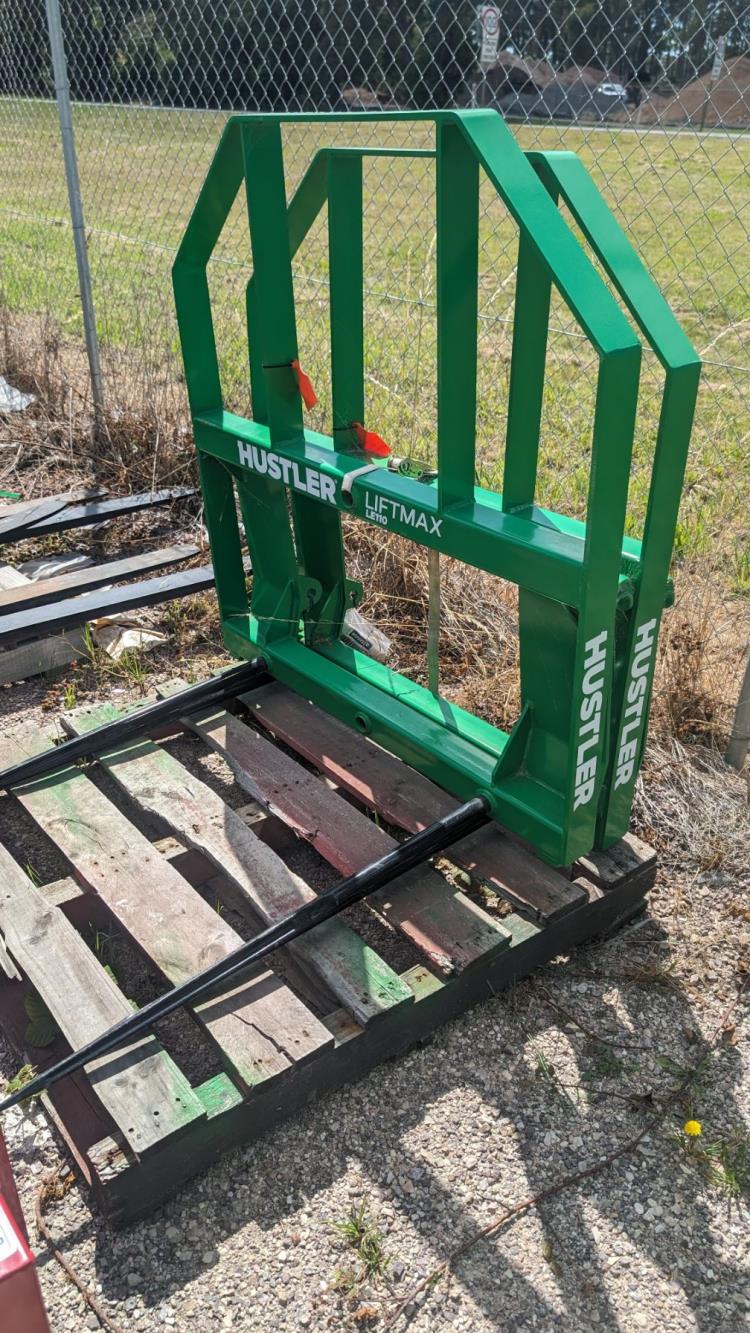 Lot 6 - Hustler LE110 2 Spike Bale Forks - Euro Hitch - EX DEMO ...