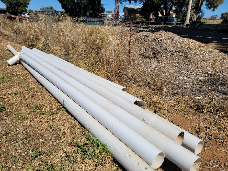 Lot 28 - 9x Various Lengths of 150mm PVC Pipes | AuctionsPlus