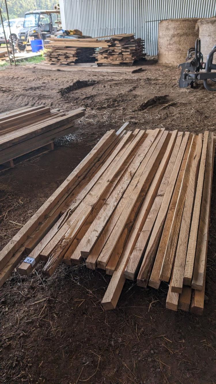 Lot 73 - Macrocarpa Timber 2300 x 150 x 50 - 25 Pieces | AuctionsPlus