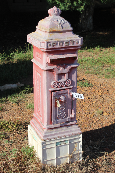 Lot 179 - Antique Cast Iron Post/Letter Box | AuctionsPlus