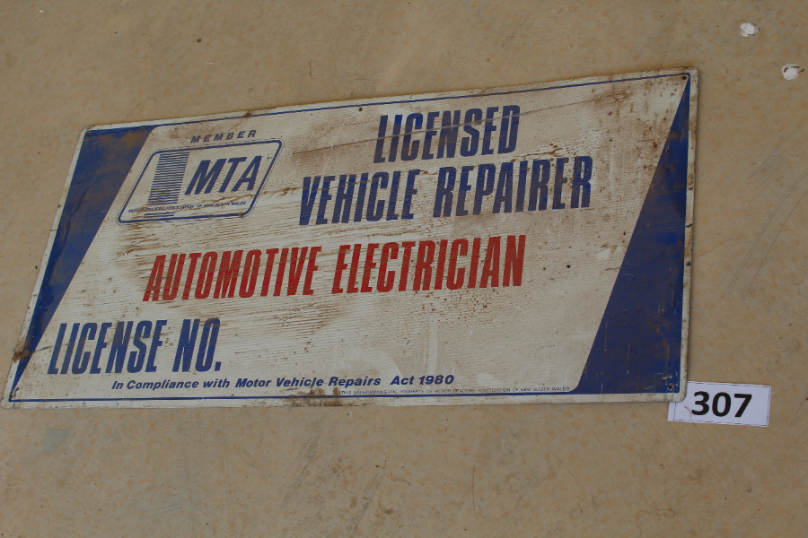 Lot 307 - MTA Tin Sign | AuctionsPlus