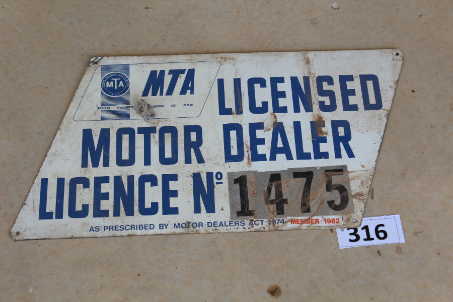 Lot 316 - MTA Tin Sign | AuctionsPlus