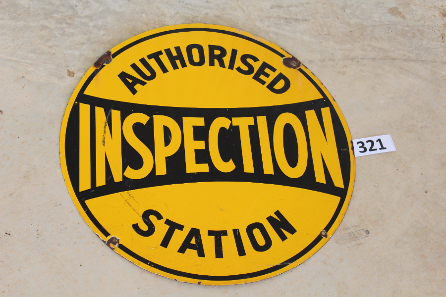 Lot 321 - Inspection Sign | AuctionsPlus
