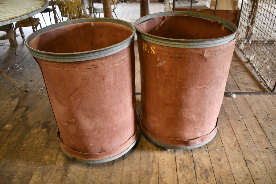 Lot 58 - 2x wool bins on wheels | AuctionsPlus