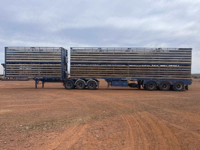 Lot 401 - Shanks B-Double Stock Crate | AuctionsPlus