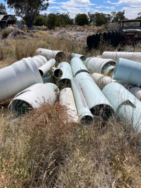 Lot 156 - Large PVC pipe off cuts | AuctionsPlus