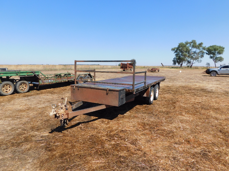 Lot 62 - HOME MADE Flat top trailer chemical shuttle trailer | AuctionsPlus
