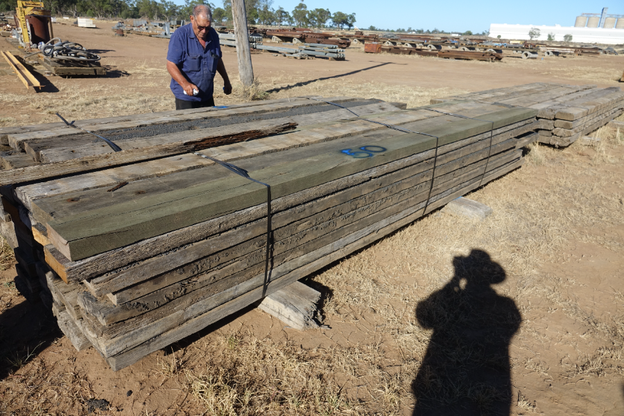 Lot 50 - 1 X 30 ROAD BRIDGE TIMBER SLEEPERS | AuctionsPlus
