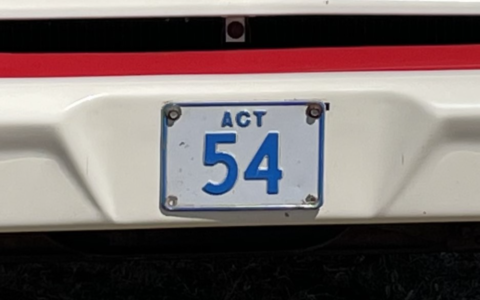Lot 204 - ACT Number plate 54. | AuctionsPlus