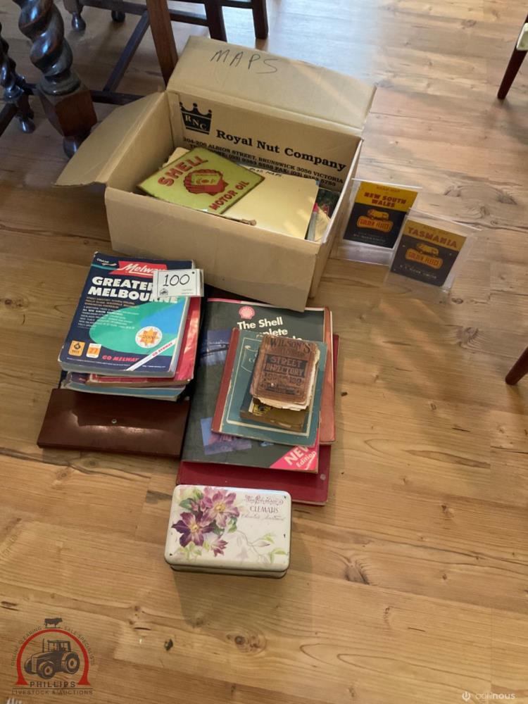 Lot 100 - Box of maps | AuctionsPlus