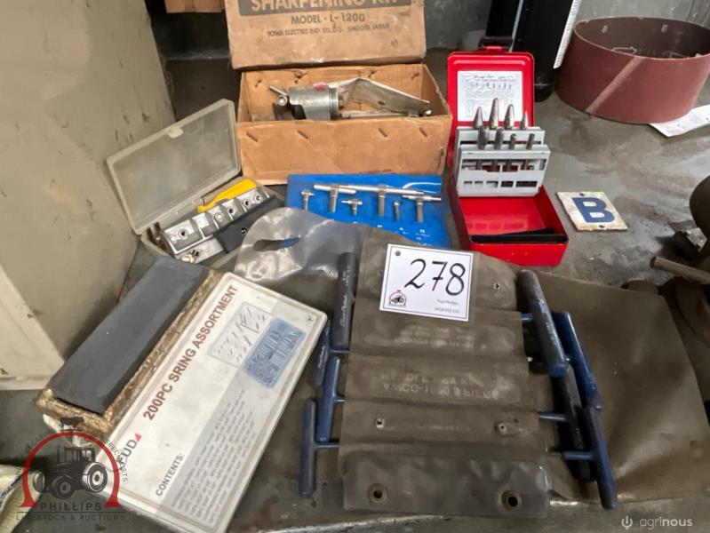 Lot 278 - Sharpening kit and stone, Burr set and hex keys | AuctionsPlus