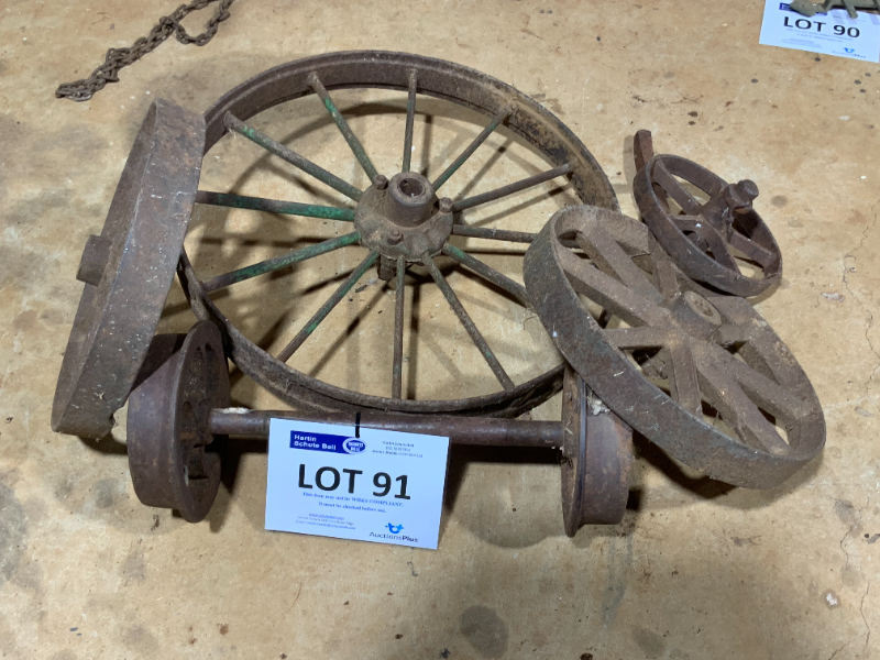 LOT 91 - Antique Wheels. | AuctionsPlus