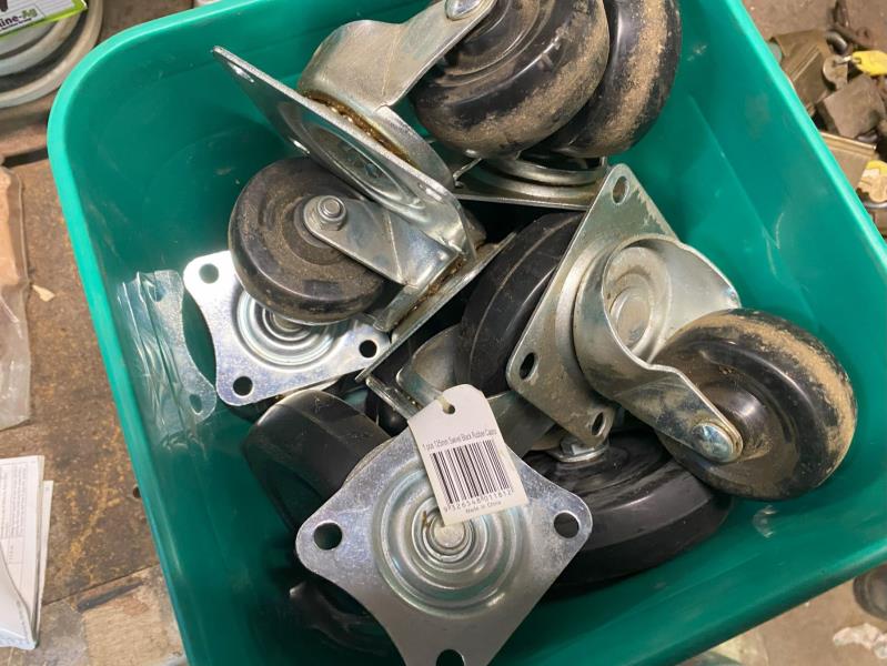 Lot 201 - Bucket of Castor Wheels | AuctionsPlus