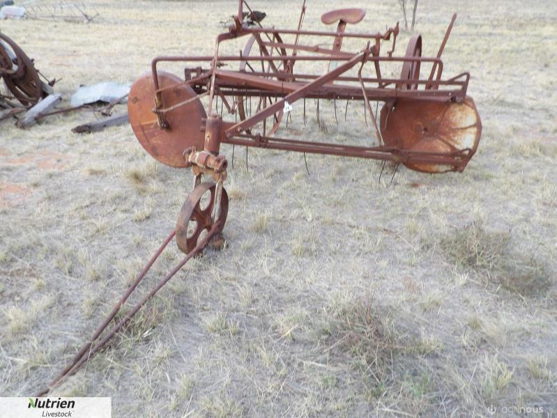 Lot 74 - Vintage Lister Blackstone horse drawn hay rake | AuctionsPlus
