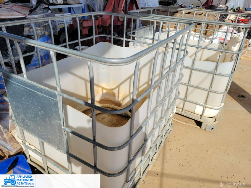 Lot 50 - (4555) 2x Open Top IBC Fertigation Tanks with Tap. | AuctionsPlus