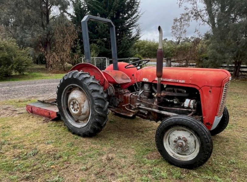 Lot 24 - Massey Ferguson 35 Tractor with 4ft Slasher | AuctionsPlus
