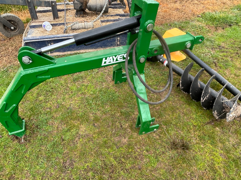 Lot 178 - Hayes 3 point linkage post hole digger, with hydraulic assist ...